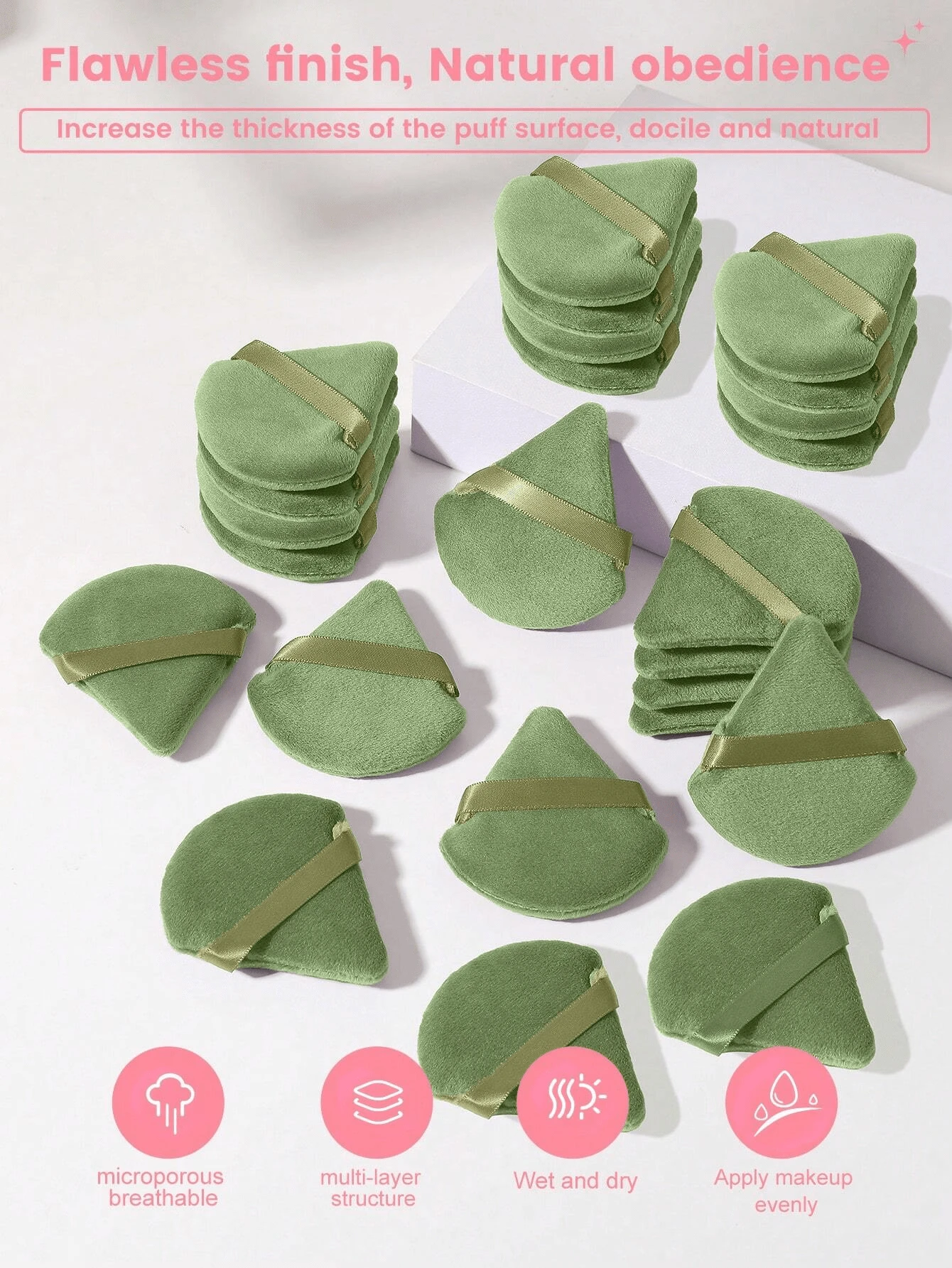 3/8/15/24pcs Makeup Sponges, Soft & Fluffy Triangle Makeup Blending ...