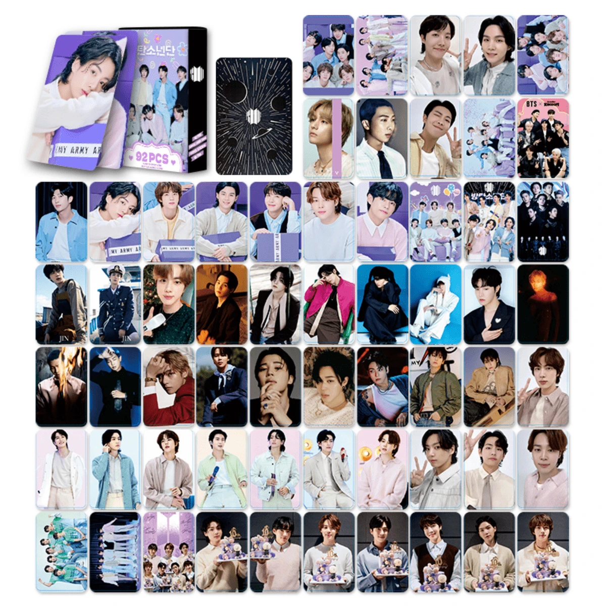 92 Pcs Support Cards,(60pcs Cards + 32pcs Stickers) Double-Sided LOMO ...