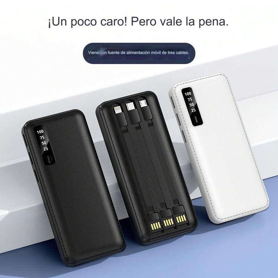 Power Bank 20000 Mha Batería Portátil Cable C, V8, Lighting | Moda de ...