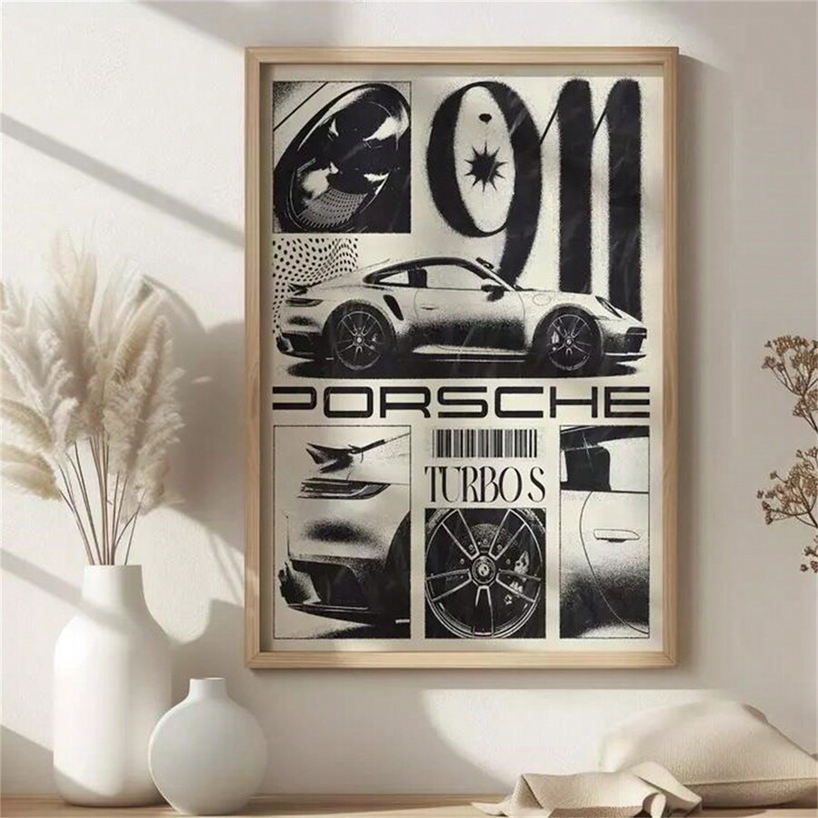1pc Frameless,Porsche 911 Turbo S Wall Art | Wall Art Decor | Decor ...