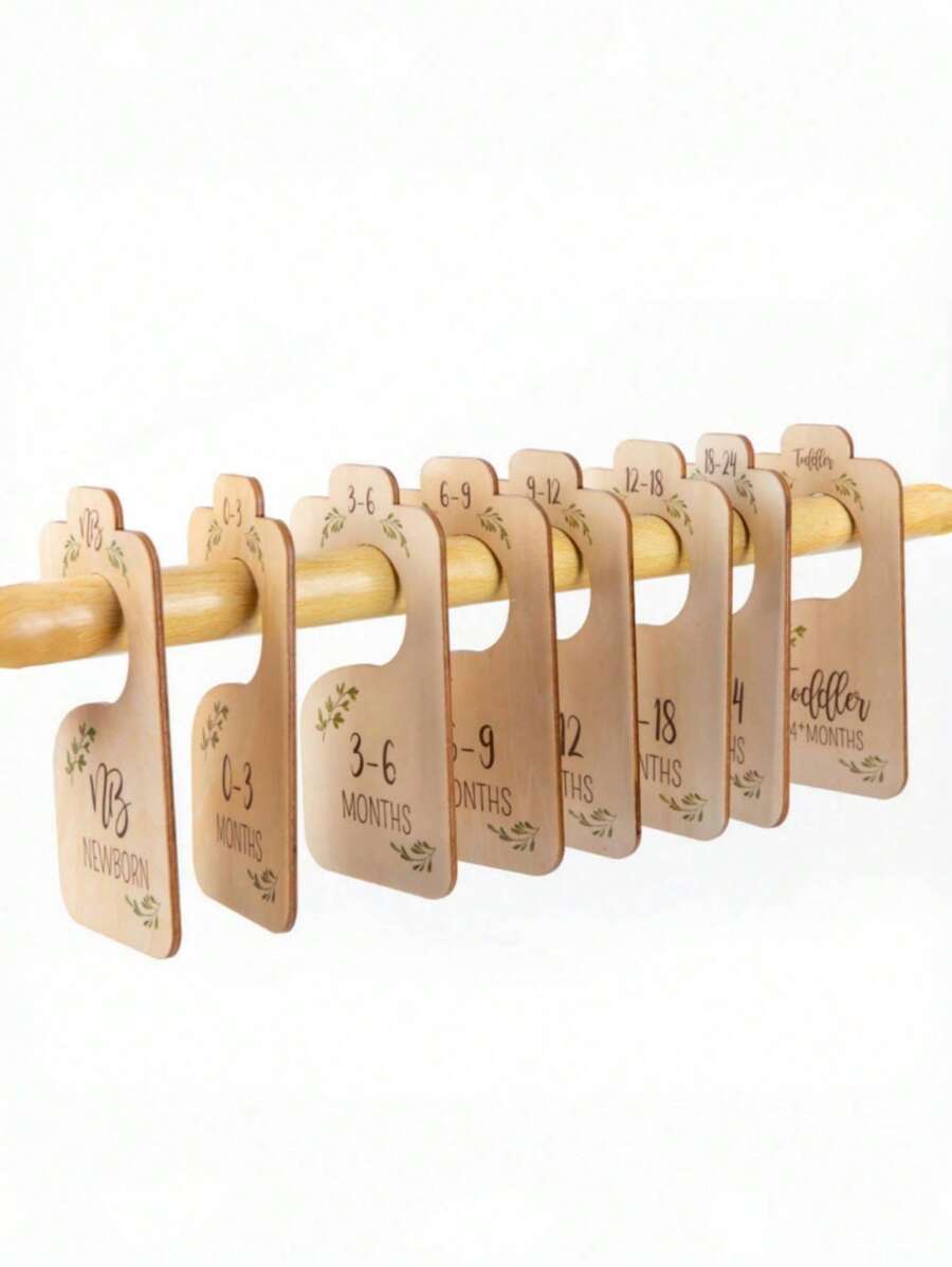 8pcs Wooden Clothes Divider 8-Piece Wardrobe Divider Closet Sorting ...