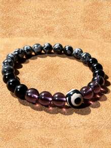 1pc/Devil Eye Bracelet 8mm Natural Stone , Bohemian Style Is The First ...