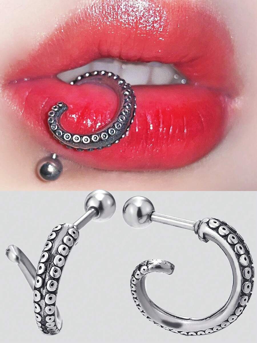 1 PIEZA Arete de cartílago en forma de tentáculo de pulpo de acero ...