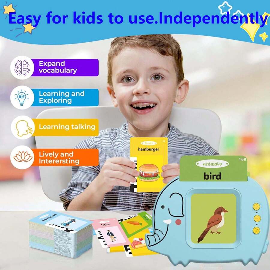 Talking Flash Cards,ABC Learning For Toddlers 2-4, Toys,Speech Therapy ...