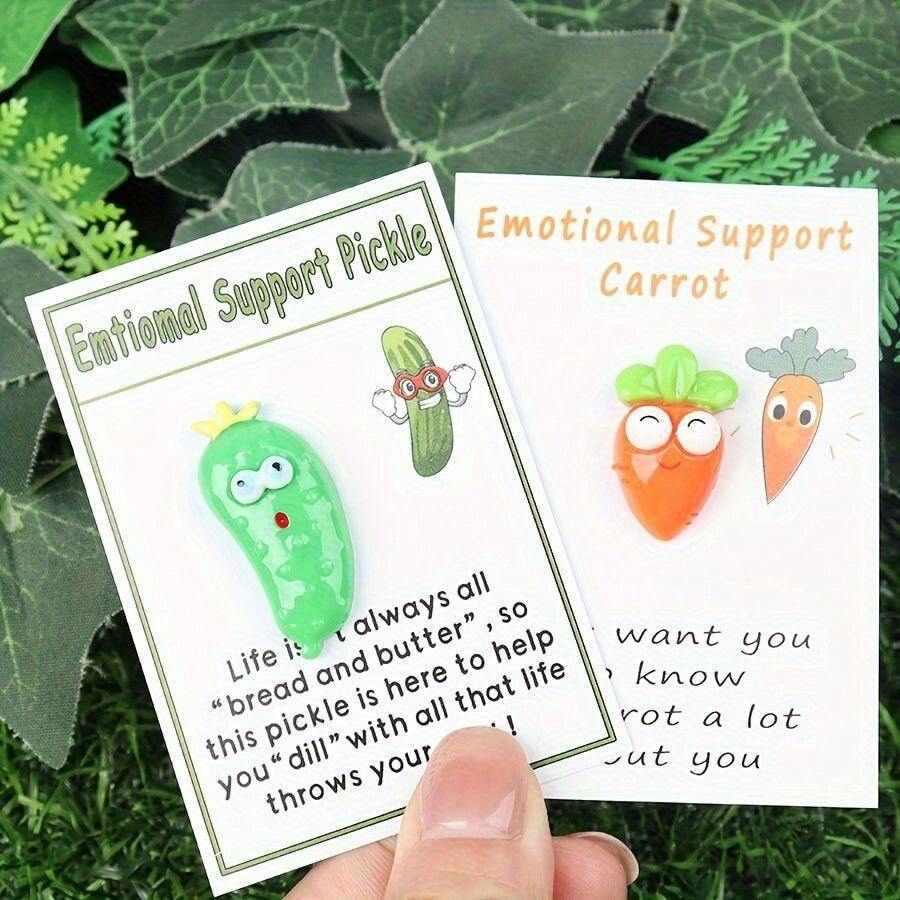 5 Packs Emotional Support Resin Figurines With Encouragement Cards ...