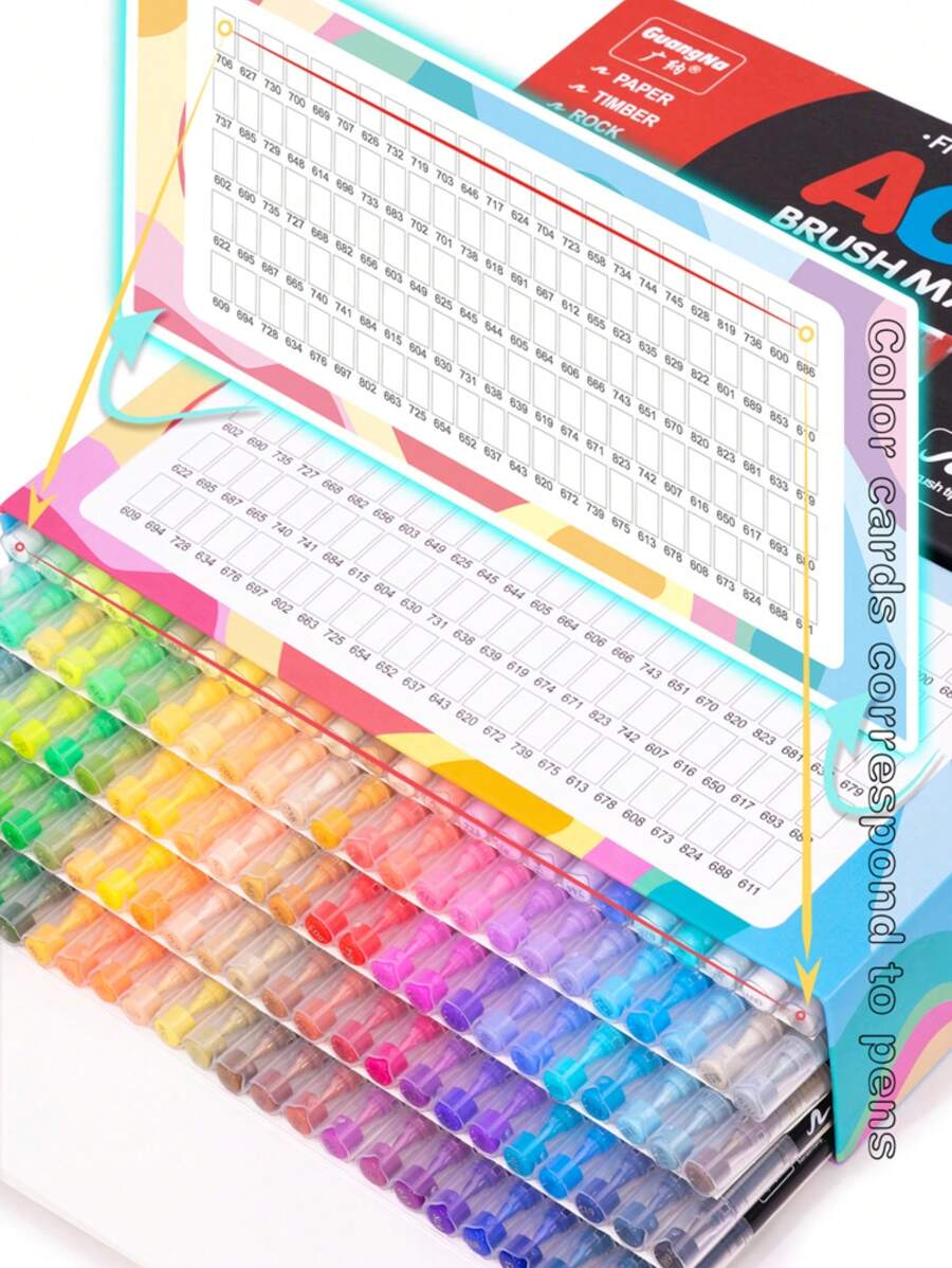 126Color Acrylic Paint Marker Set With Auto-Ink Control, Flexible Brush ...