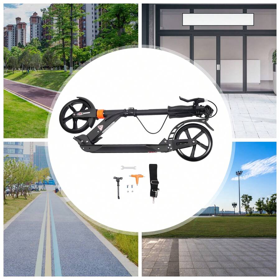 Schwarz - Roller Erwachsene Kick Roller Faltbare Escooter T-Style ...