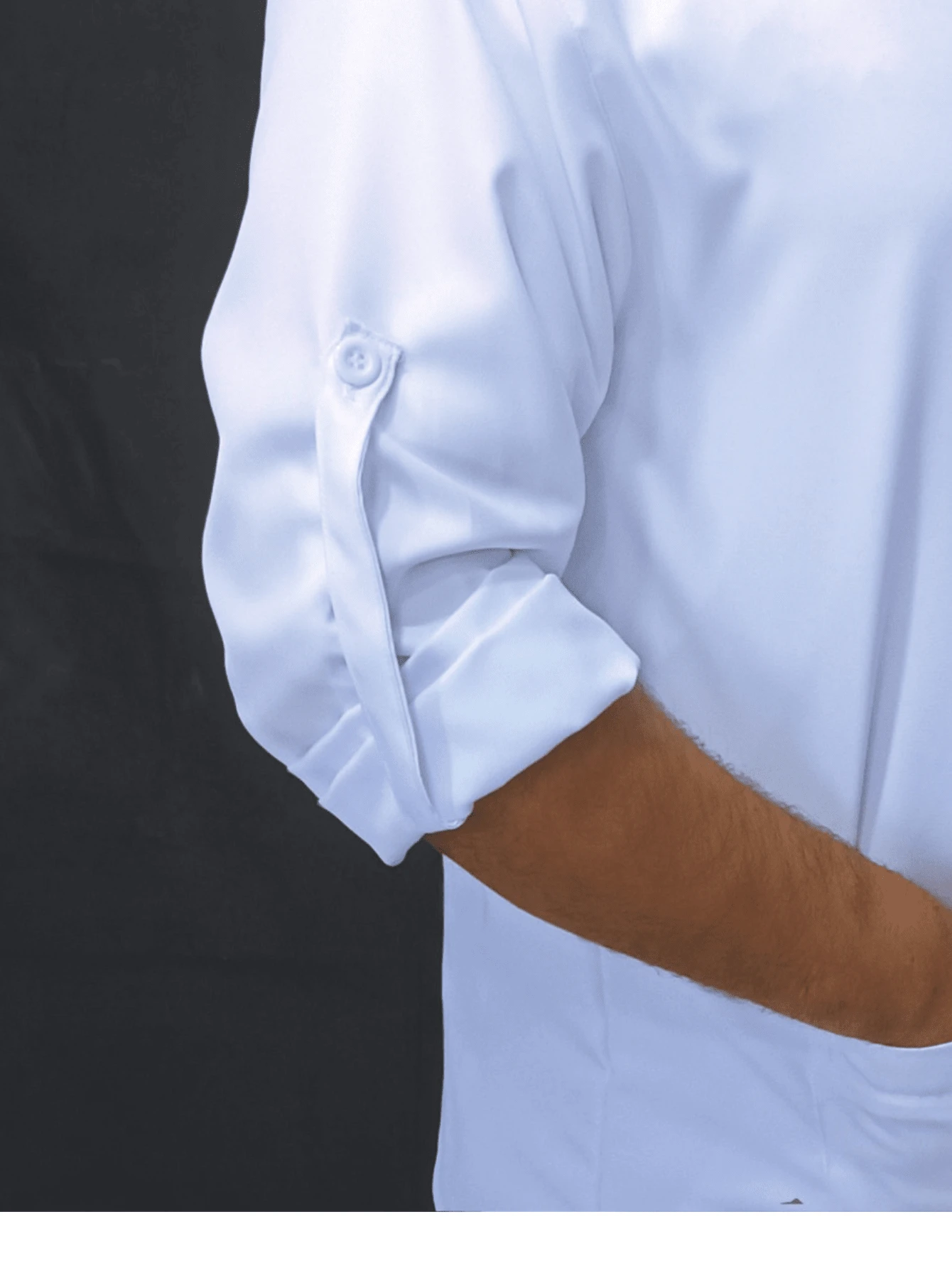 Women's Fitted Gabardine Long Sleeve Lab Coat With Priest Collar ...