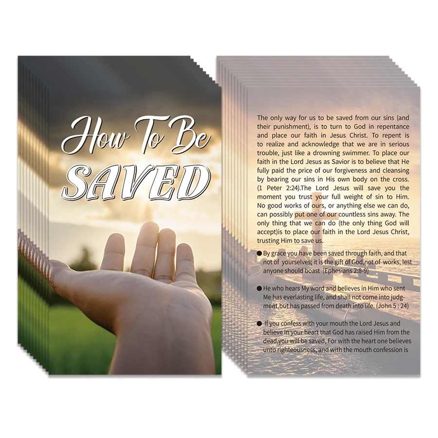 100pcs Gospel Tracts Card, Salvation Pocket Cards, Prayer Postcards ...