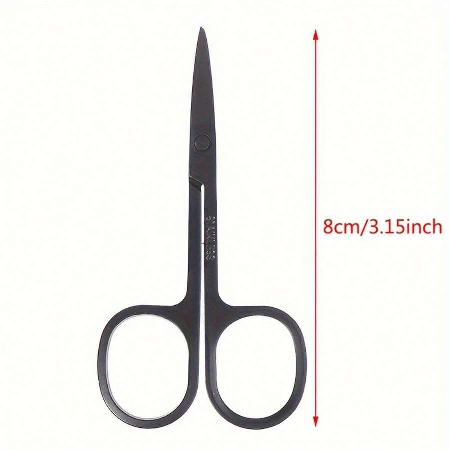 Stainless Steel Eyebrow Scissors, Multi-Functional Trimming Scissors ...