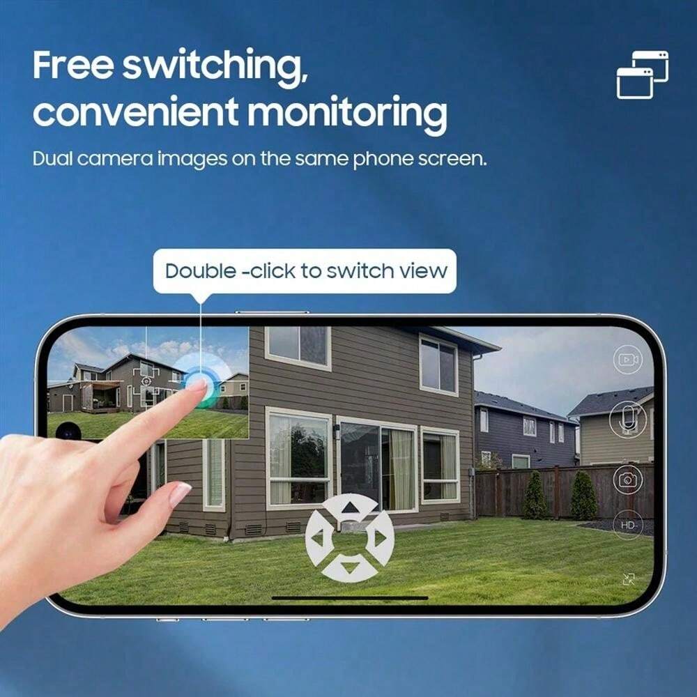 Câmera Solar V380 Pro WIFI 8MP Lente Dupla Câmera CCTV Externa 4K ...