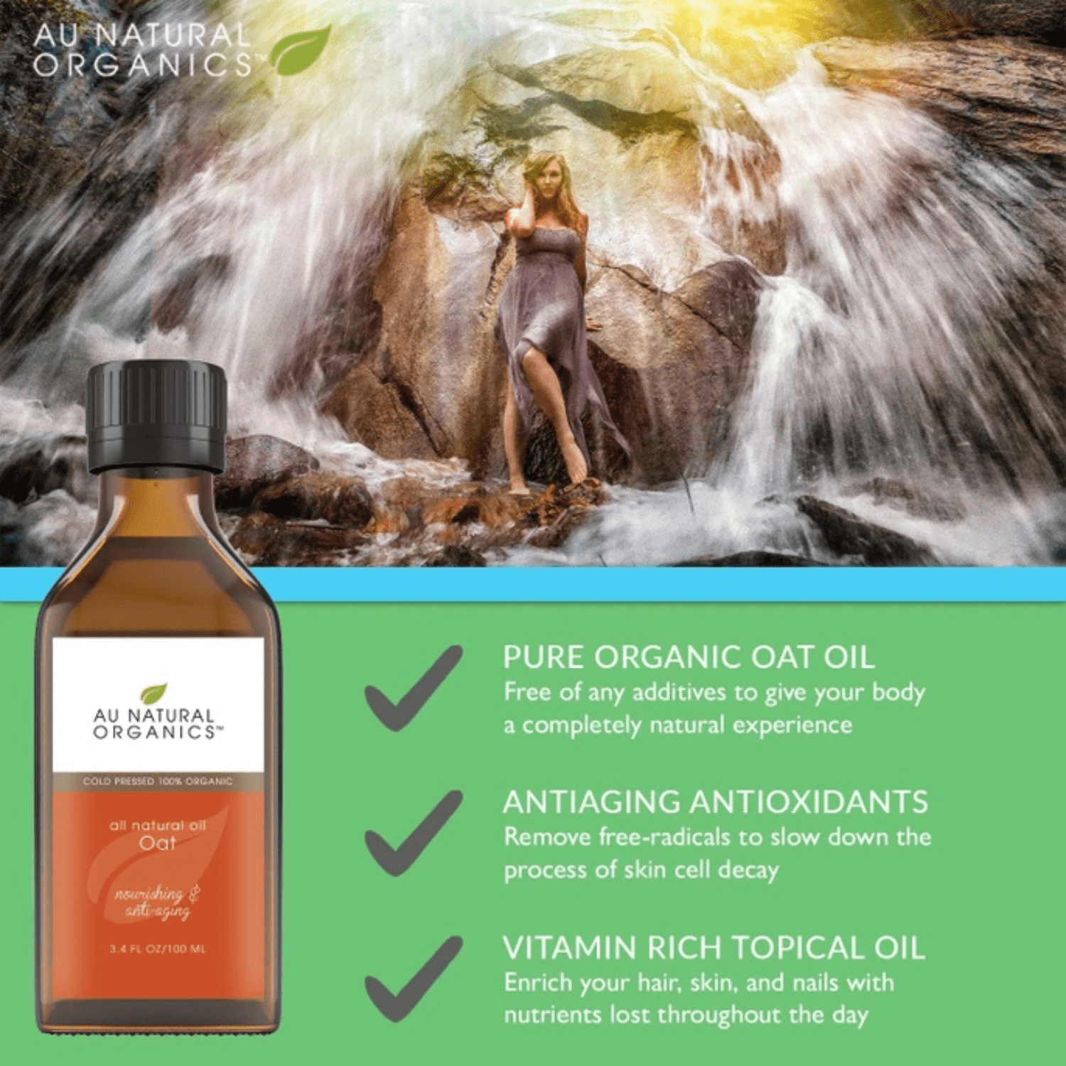 Au Natural Organics Oat Oil All-In-One Moisturizer – Face, Body, Hair ...