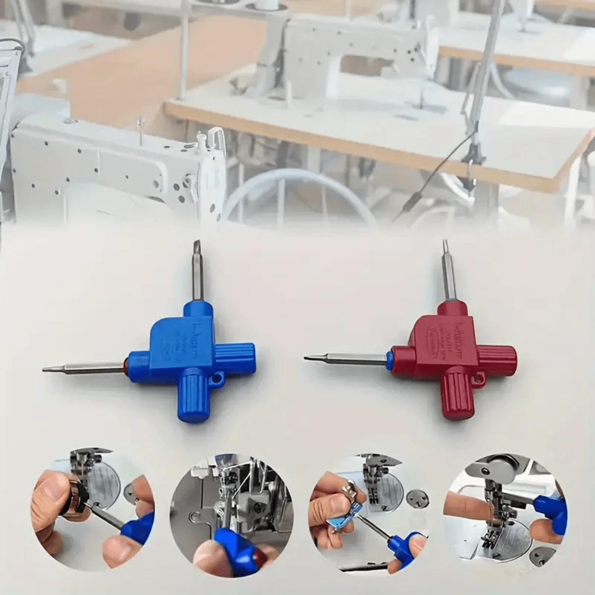 5-In-1 Multi-Functional Sewing Machine Screwdriver, Magnetic DIY Repair ...