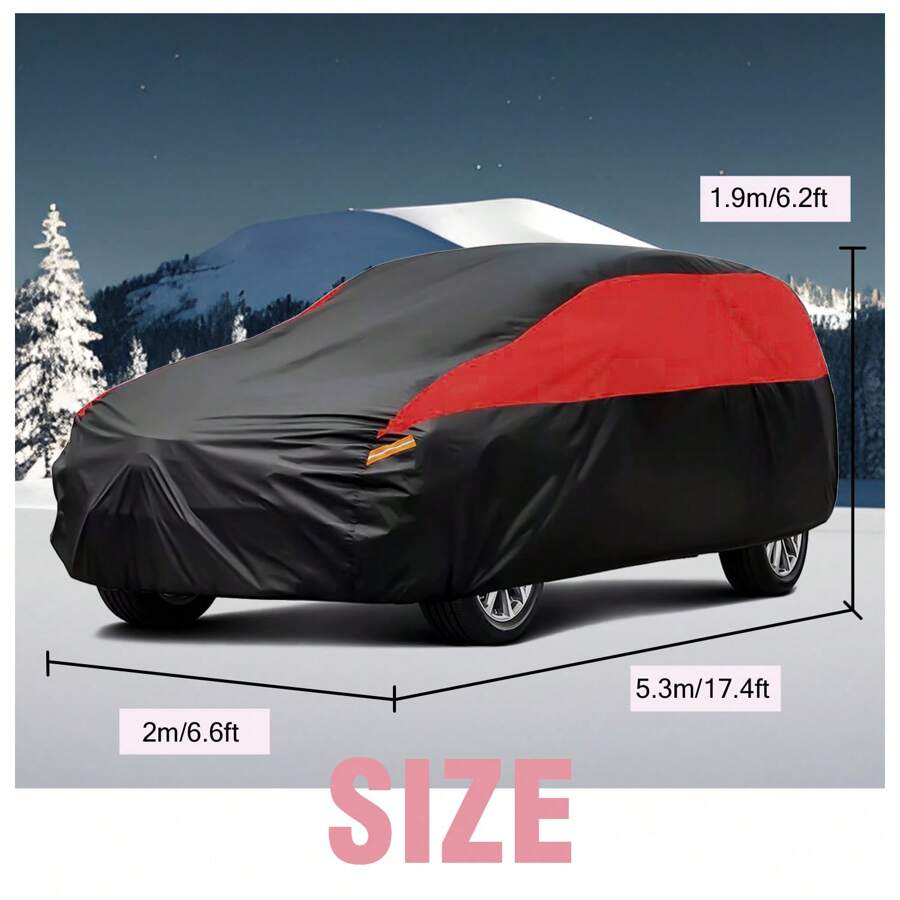 Autumn And Winter Black And Red 170T Universal Car Cover, SUV Version ...