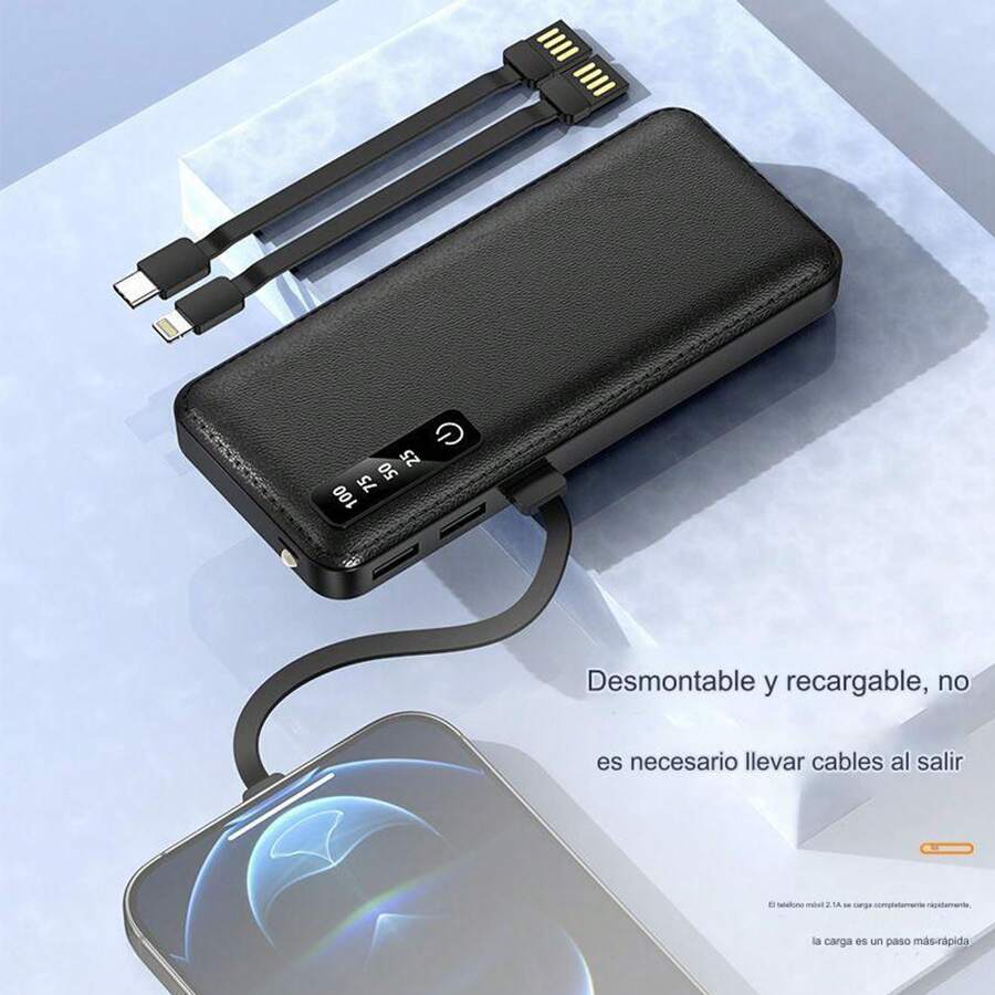 Power Bank 20000 Mha Batería Portátil Cable C, V8, Lighting | Moda de ...
