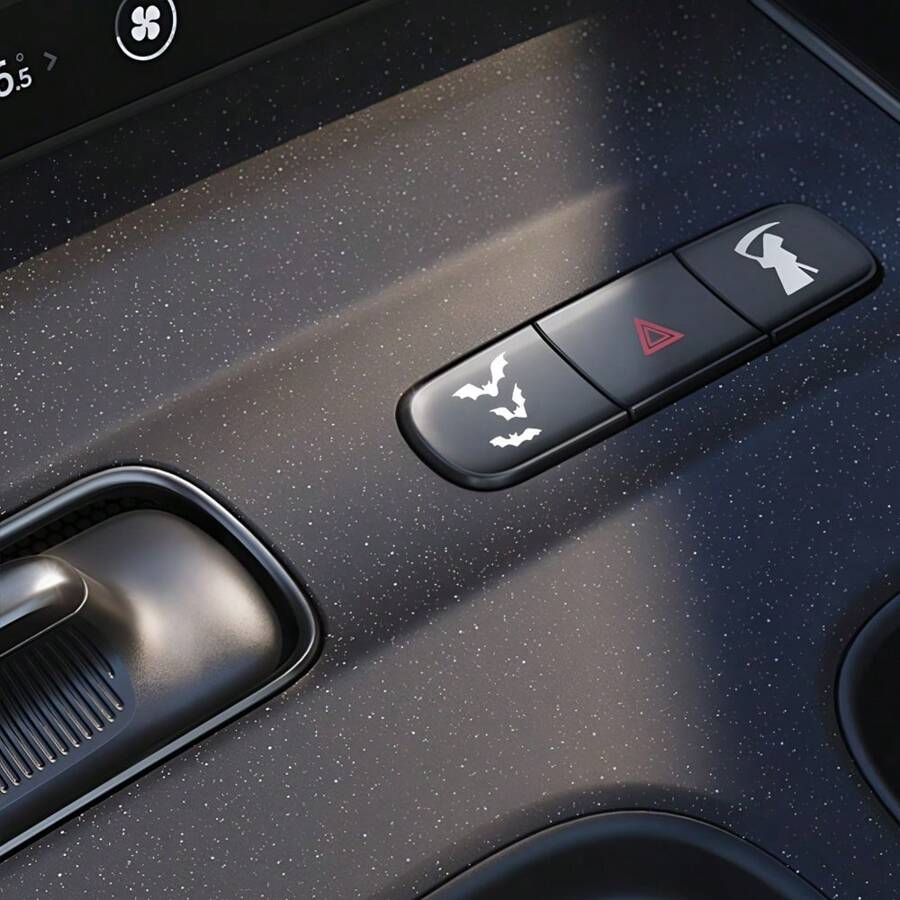 5pcs Halloween Blank Car Button Stickers, Mini Ghost Stickers, Bat ...