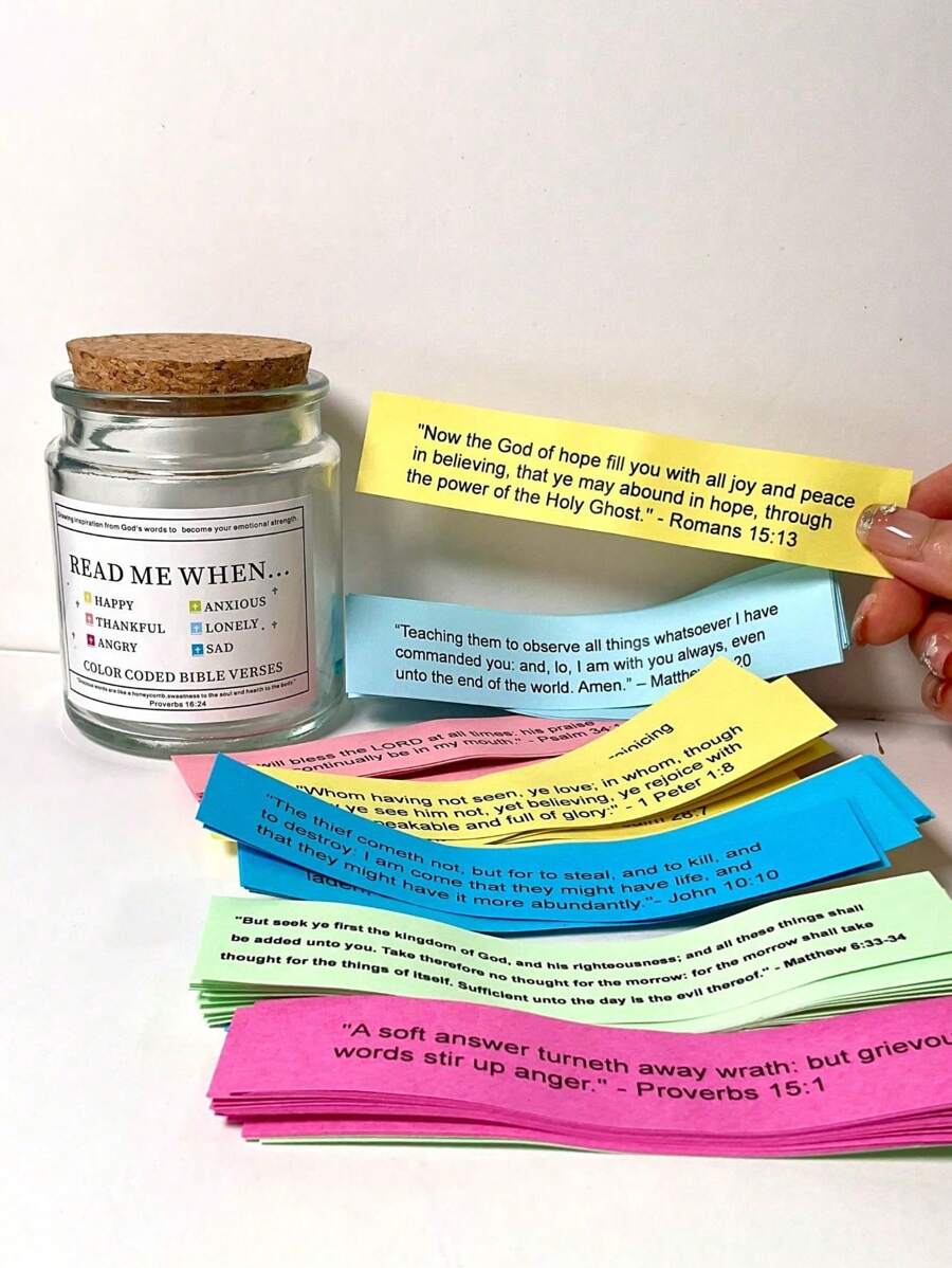 Bible Verses In Jar, Bible Verses Gift Prayer Jar, Plastic Or Glass ...