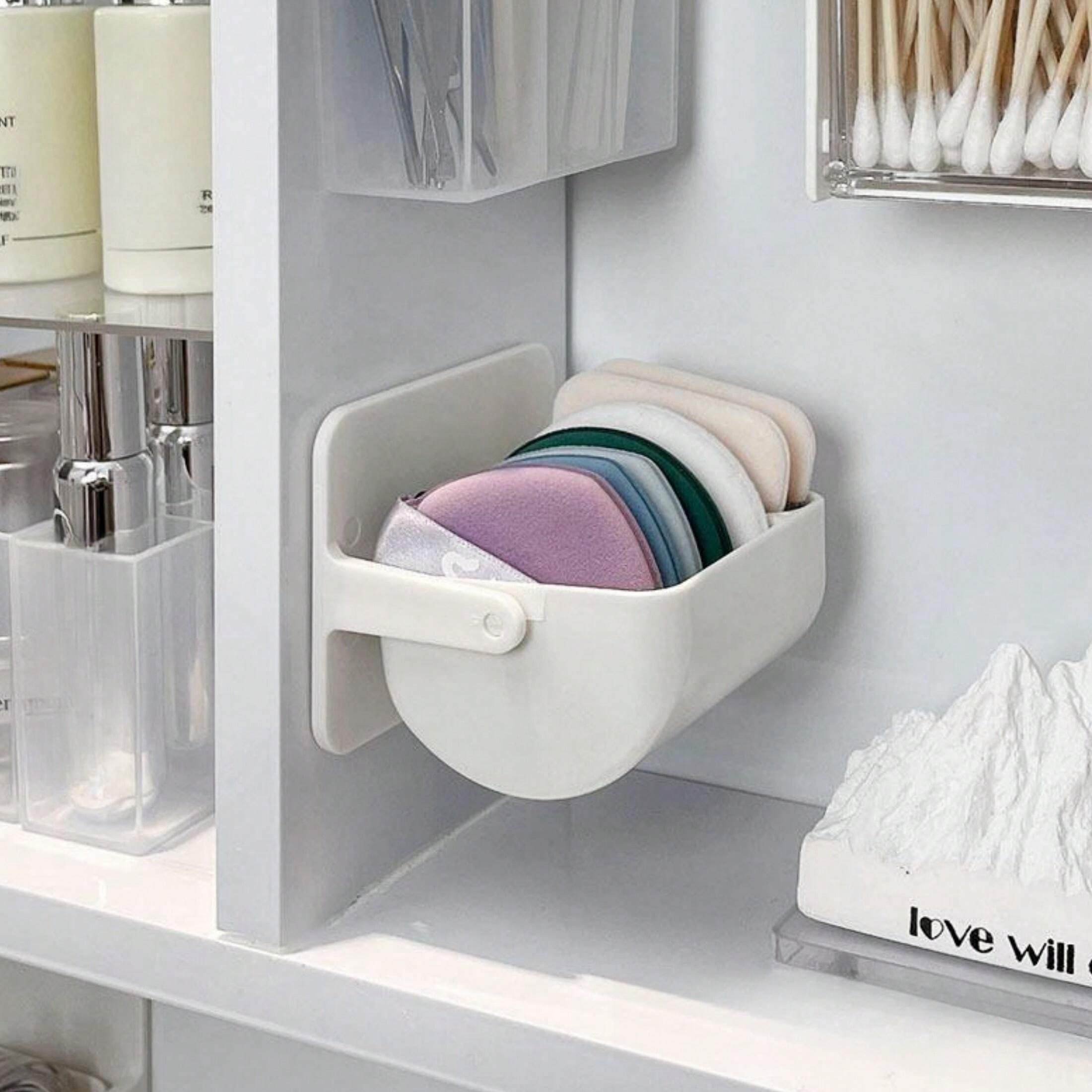 Make-Up Sponge Display Rack, Wall-Mounted Cosmetic Beauty Blender ...