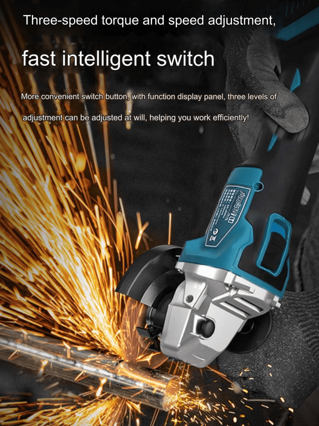 Cordless Angle Grinder, 21V Power Angle Grinder Tools With Fast Charger ...