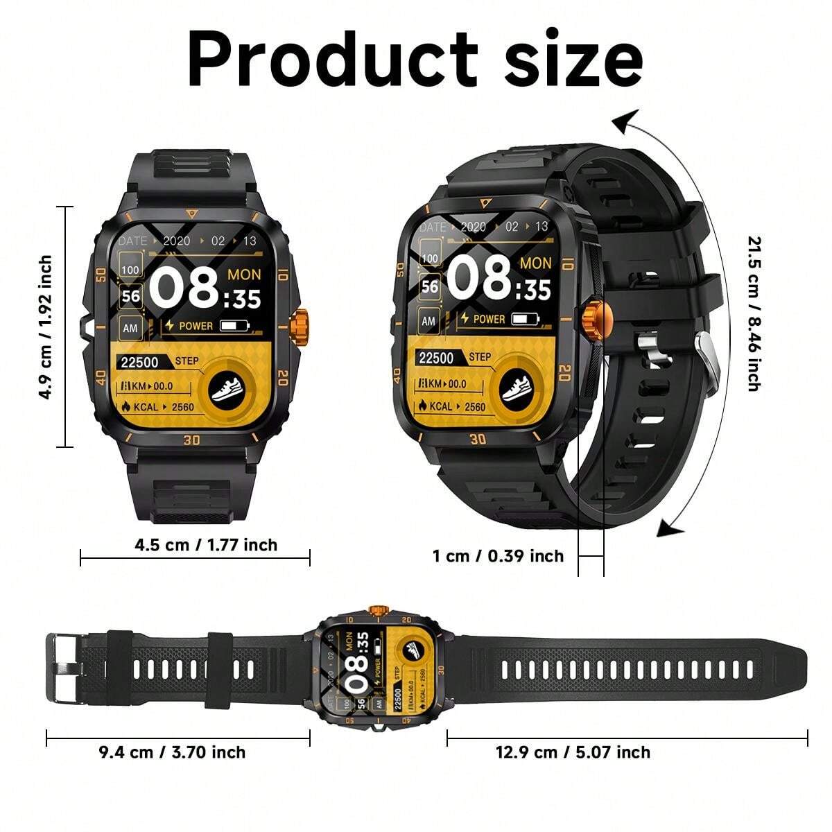 SIMSONLAB Smartwatch 2024 CALDO per uomo e donna, schermo TFT da 2,01 ...