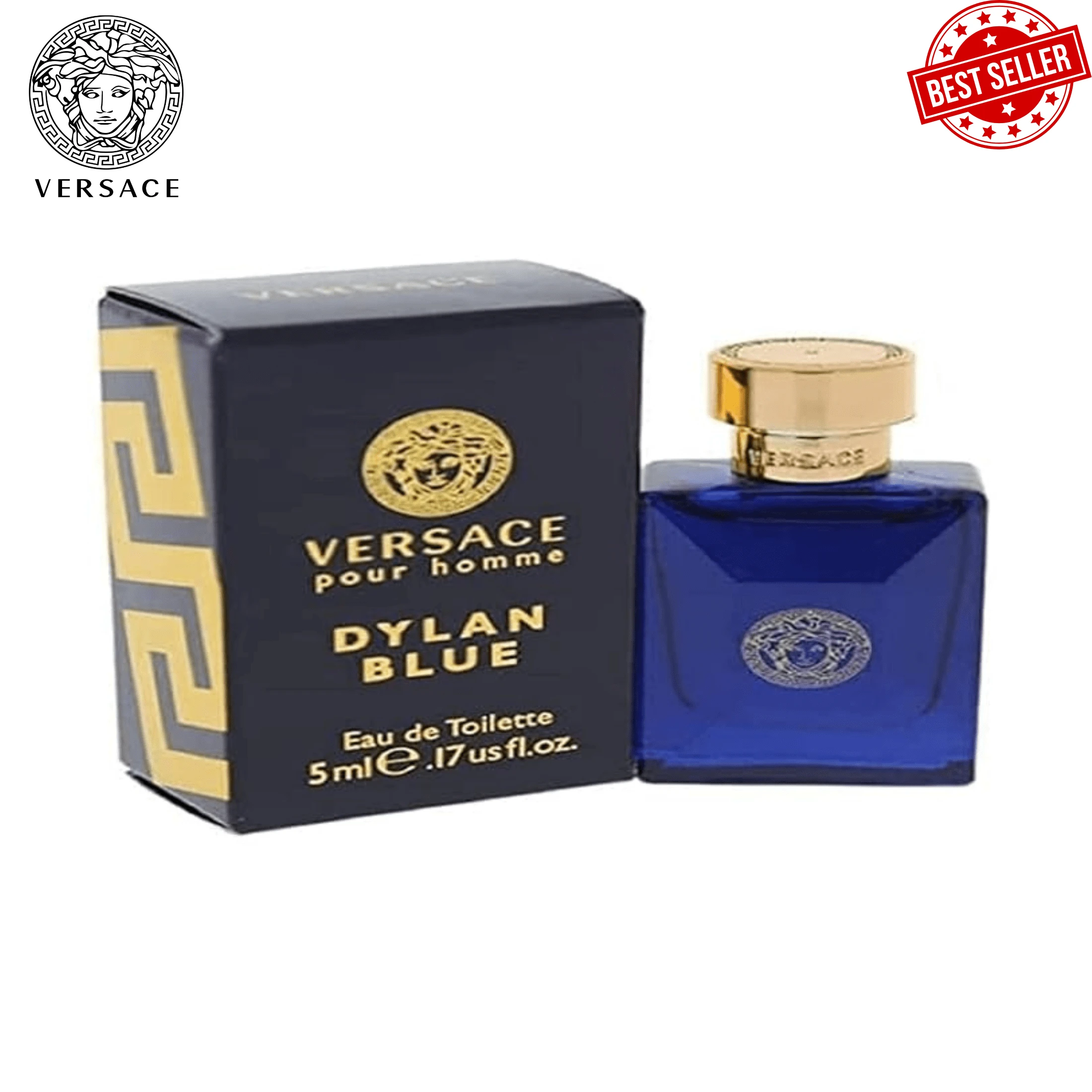 Versace Dylan Blue Mini Eau De Toilette Splash For Men, 0.17 Ounce ...