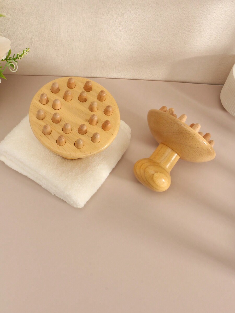 1pc Wooden Manual Body Massager With Coarse Teeth, Head Massage, Body ...