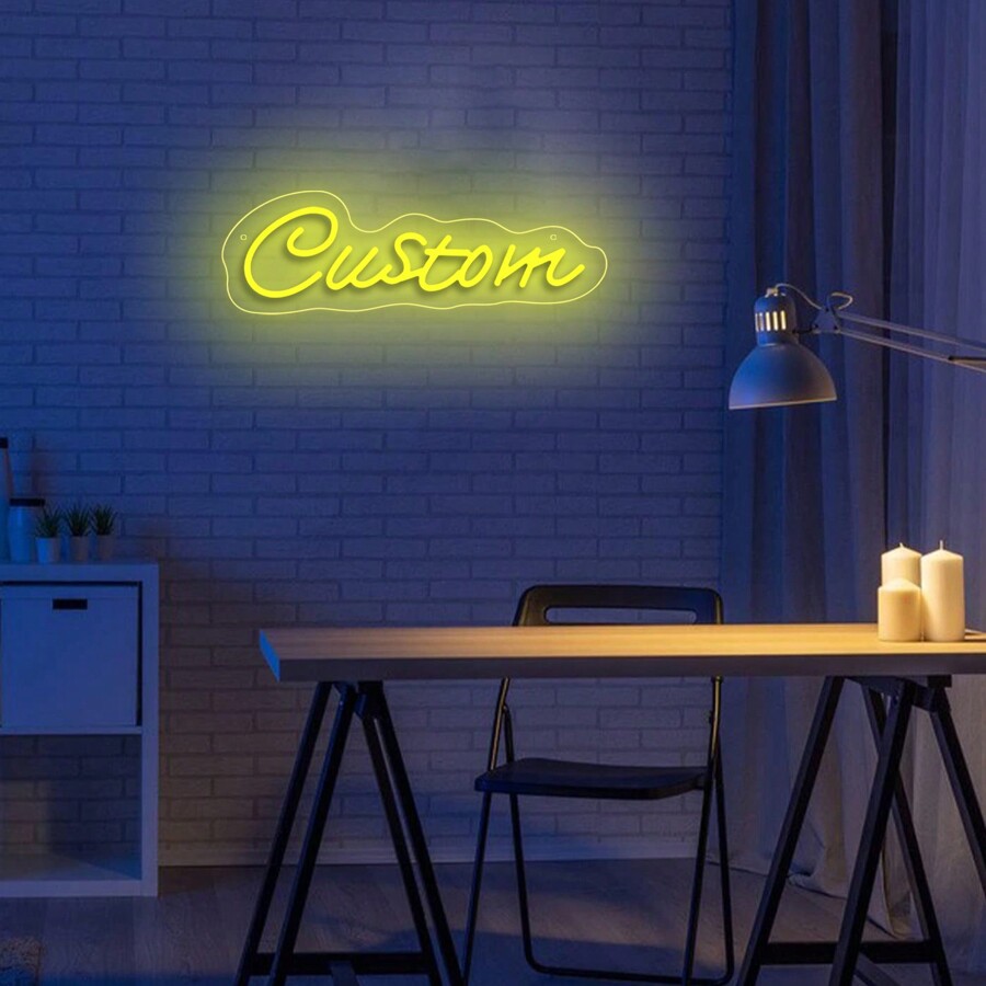 Custom LED Neon Sign - Personalized Wall Decor With Dimmer Switch, USB ...
