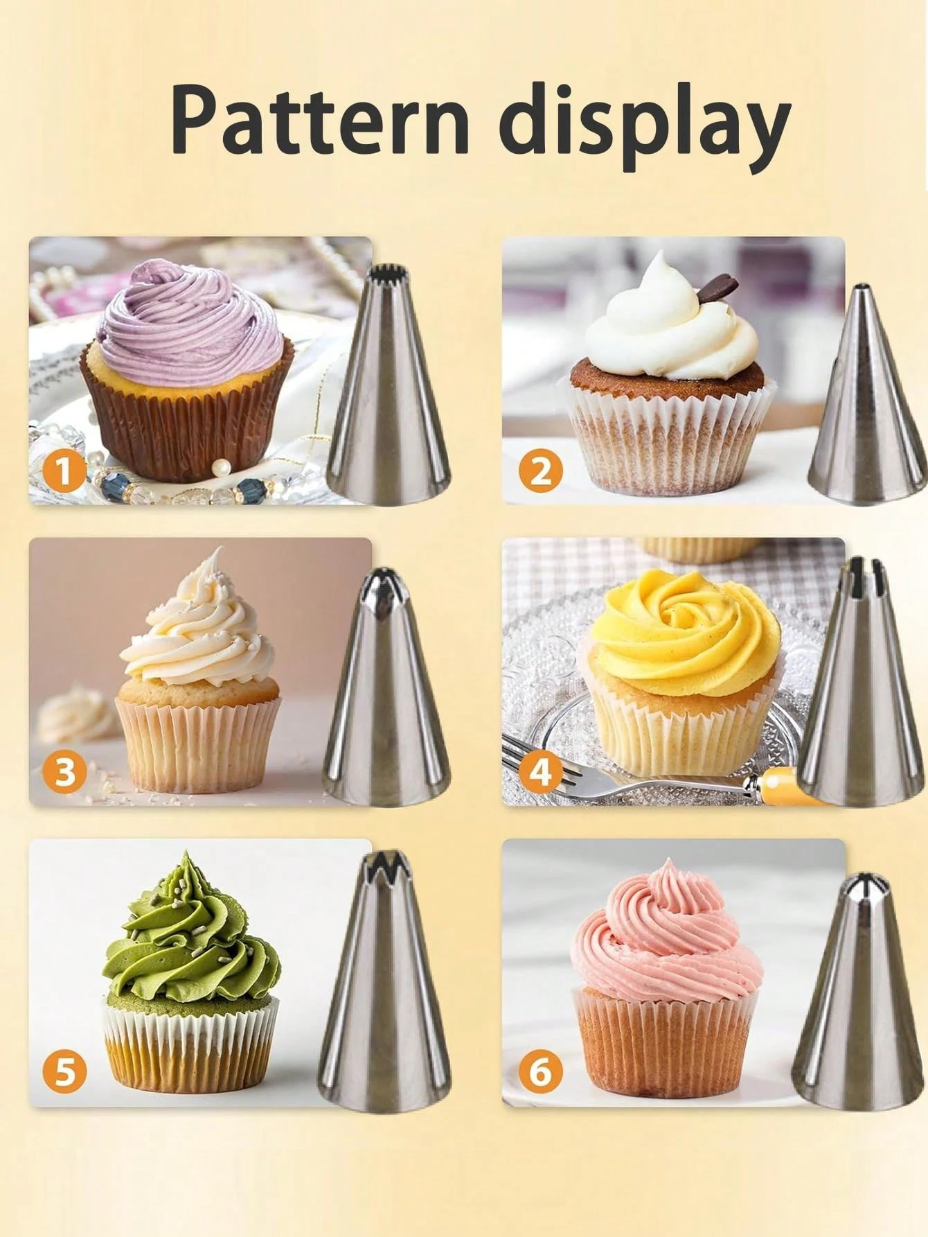 7pcs/Set Large Piping Tips Set,Stainless Steel Cake Decorating Tips ...