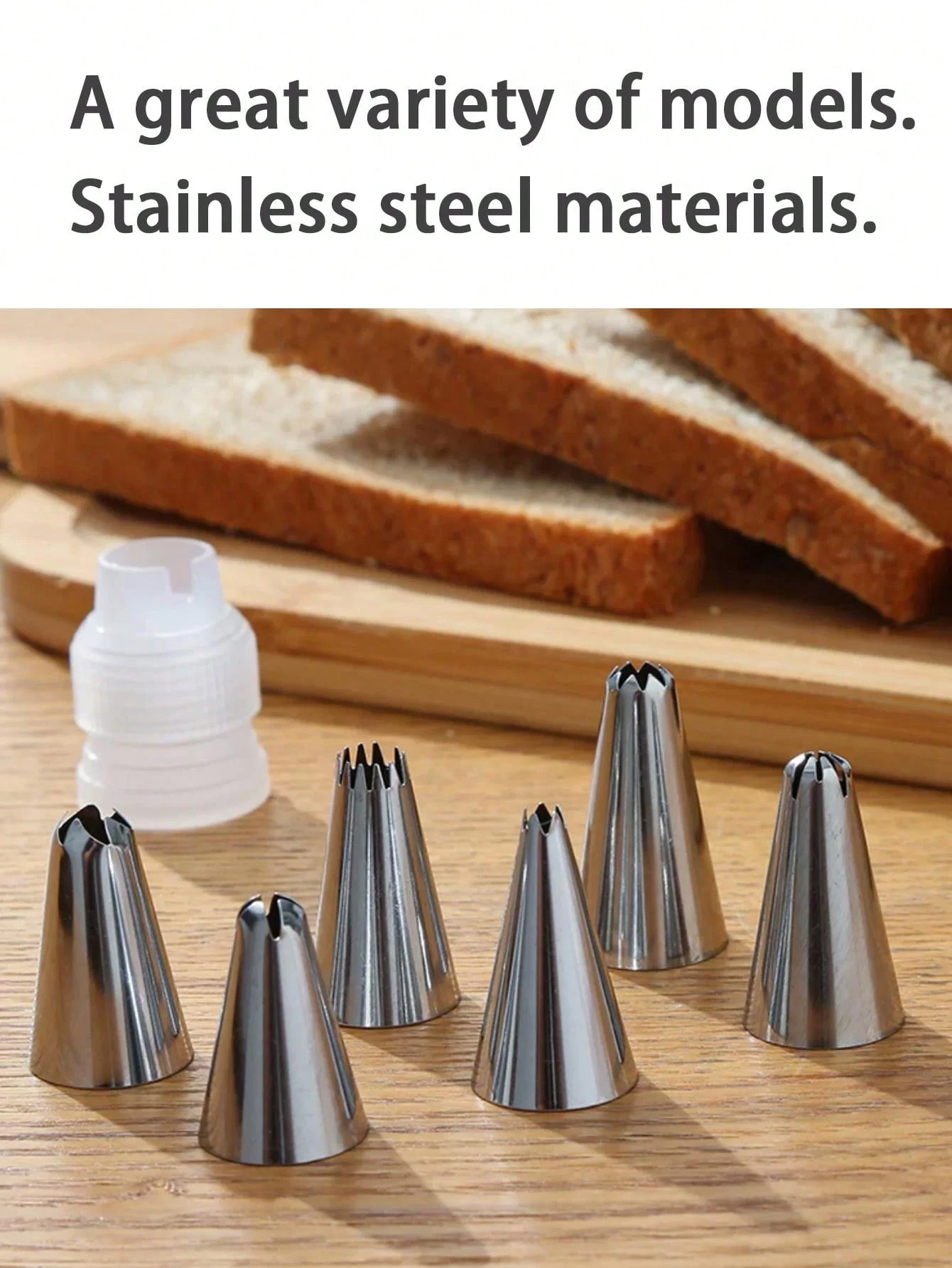 7pcs/Set Large Piping Tips Set,Stainless Steel Cake Decorating Tips ...