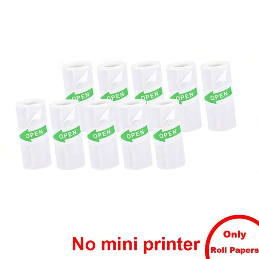 10 Rolls Thermal Printing Paper 57mm X 25mm Width Printing White Color ...