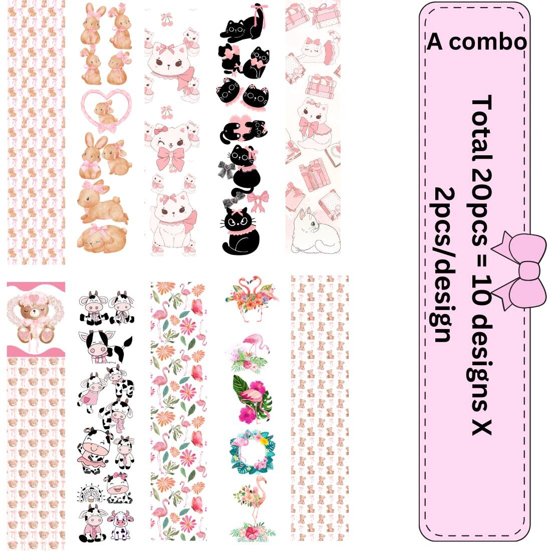 20 Pcs Per Set UV DTF Transfer Sticker - 5.15X1.12 Inch-Waterproof ...