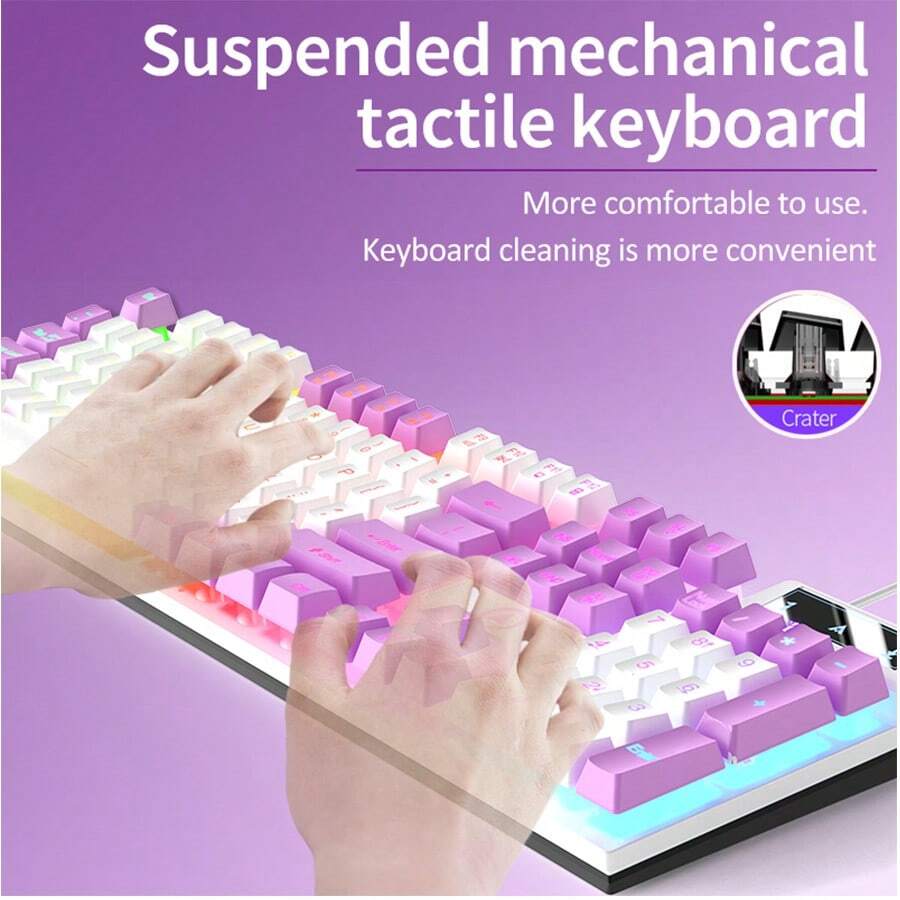 YINDIAO YINDIAO Wired USB Backlit Gaming Keyboard, Thin Membrane ...