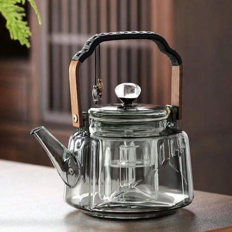 FIRE KIRIN FIRE KIRIN Glass Kettle With Handle, Borosilicate Glass All ...