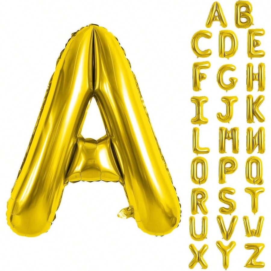 40 Inch Letter Balloons, Large Giant Cream Mylar Helium Alphabet Custom ...