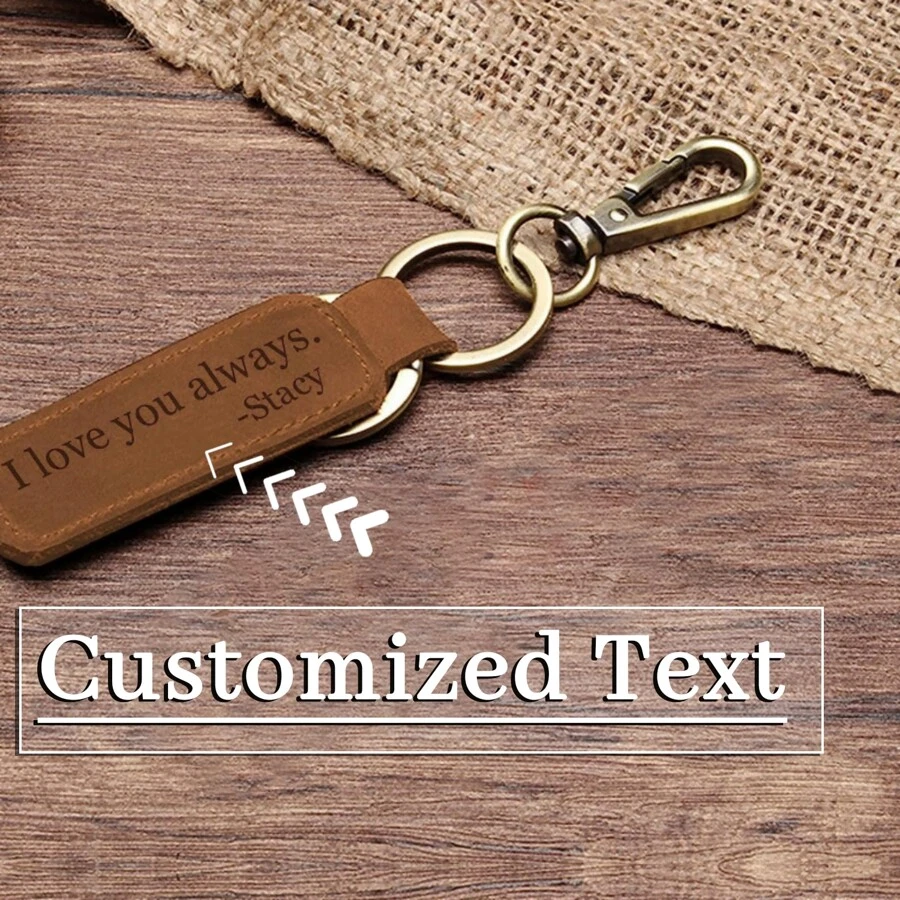 Personalized Leather Keychain, Leather Keychain,Coordinates Longitude ...