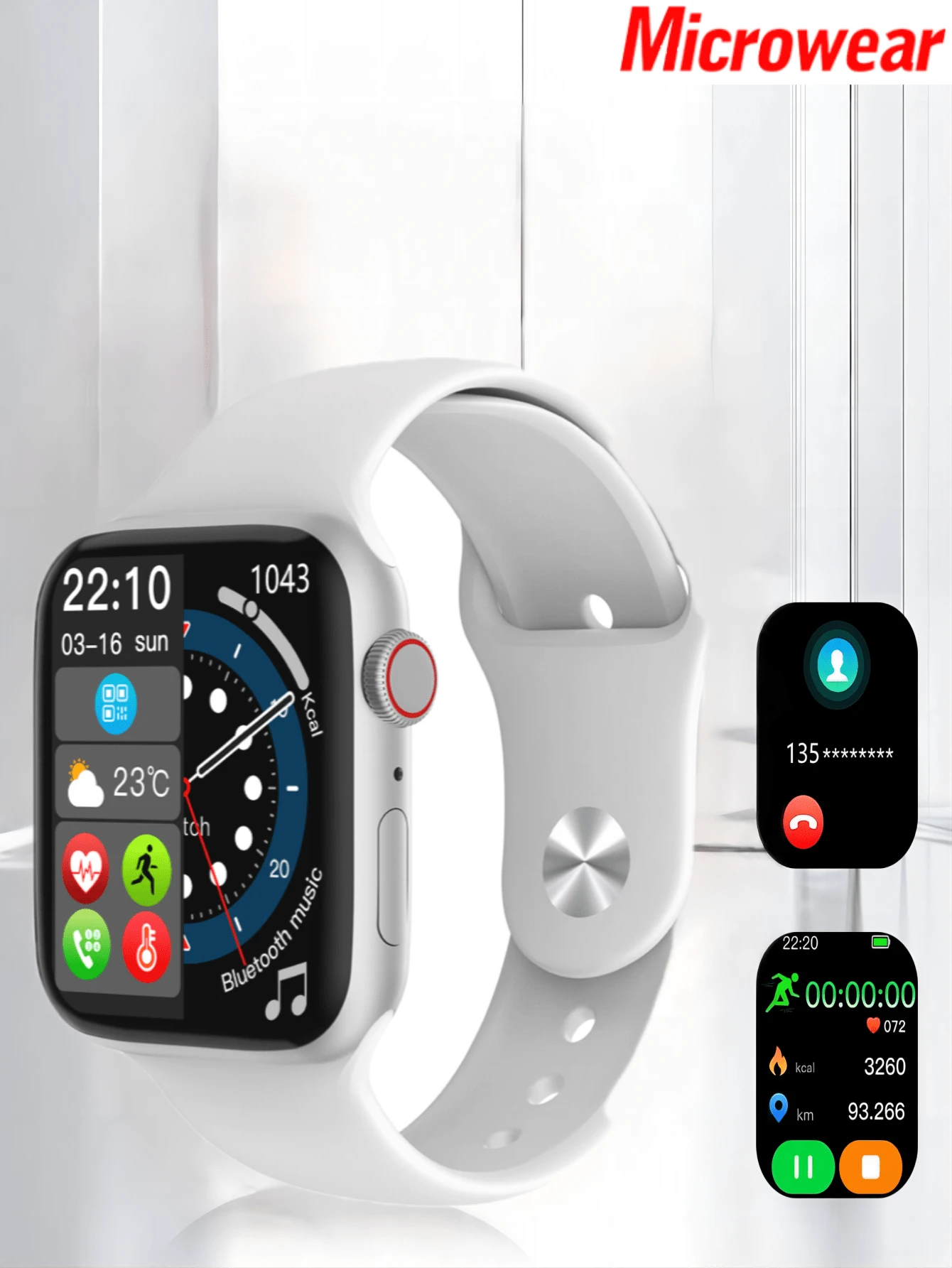 Microwear Smart Watches For Women,Fitness Tracker Smartwatch For ...