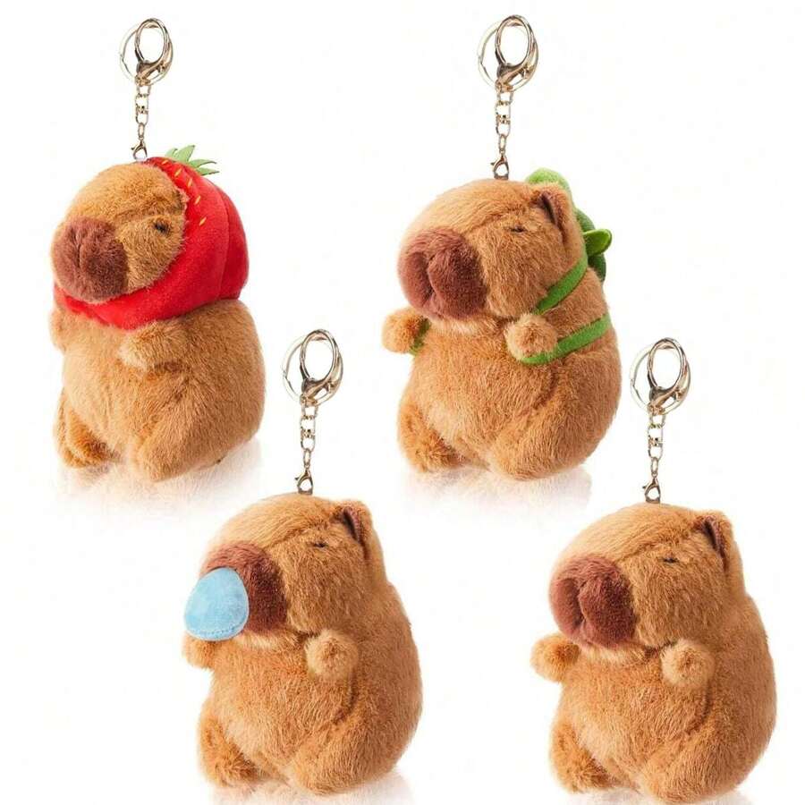 Capybara Plush Keychain Toy Realistic Cute Capybara Stuffed Animals Toy ...
