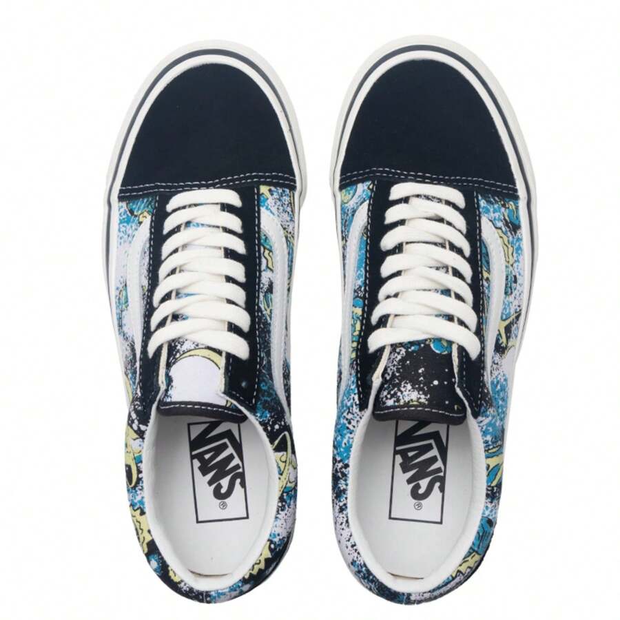 Vans Unisex Old Skool Classic Black & White Sneakers | SHEIN UK