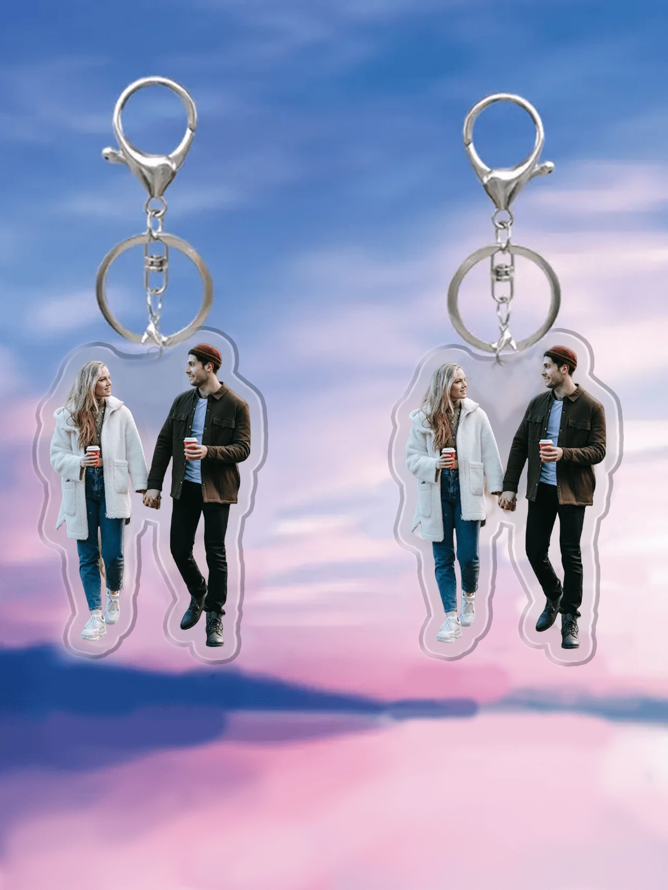 Custom Acrylic Photo Key Pendant, Special Shape Acrylic Car Key Chain ...