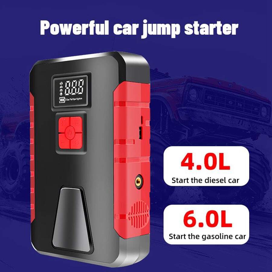 Car Emergency Starter Power Bank 12V Car Three In One Mobile Power Bank ...