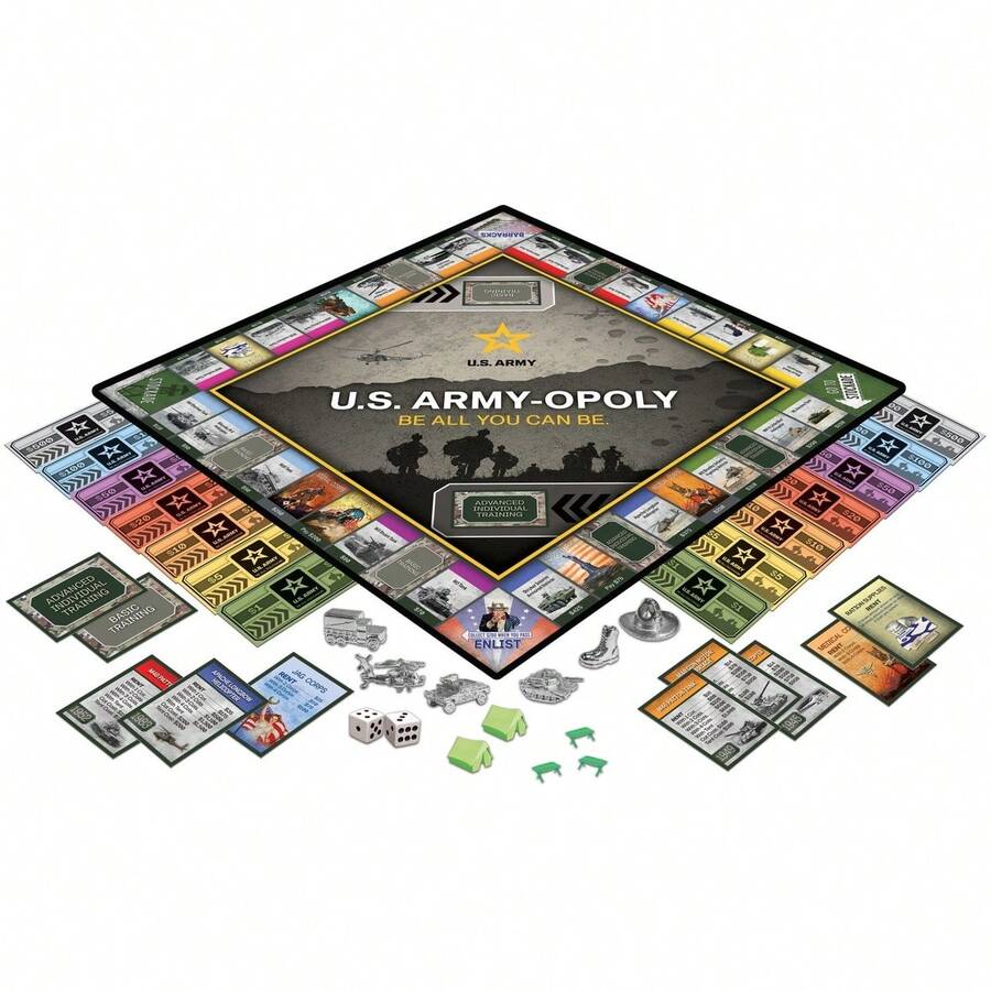 Masterpieces Masterpieces US Army Opoly Board Game Tanks Collectible ...