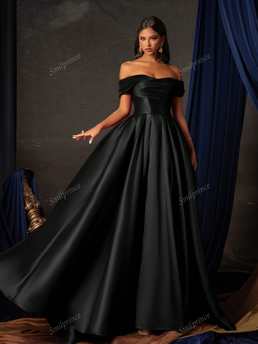 Smilprince Long Luxury Niche High-End Evening Dress, Black Elegant ...