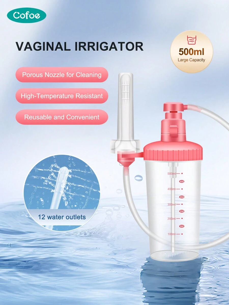 Cofoe Frasco de 500ml Lavagem Íntima com Bico Pressurizado para Limpeza da Área Íntima, Pós ...