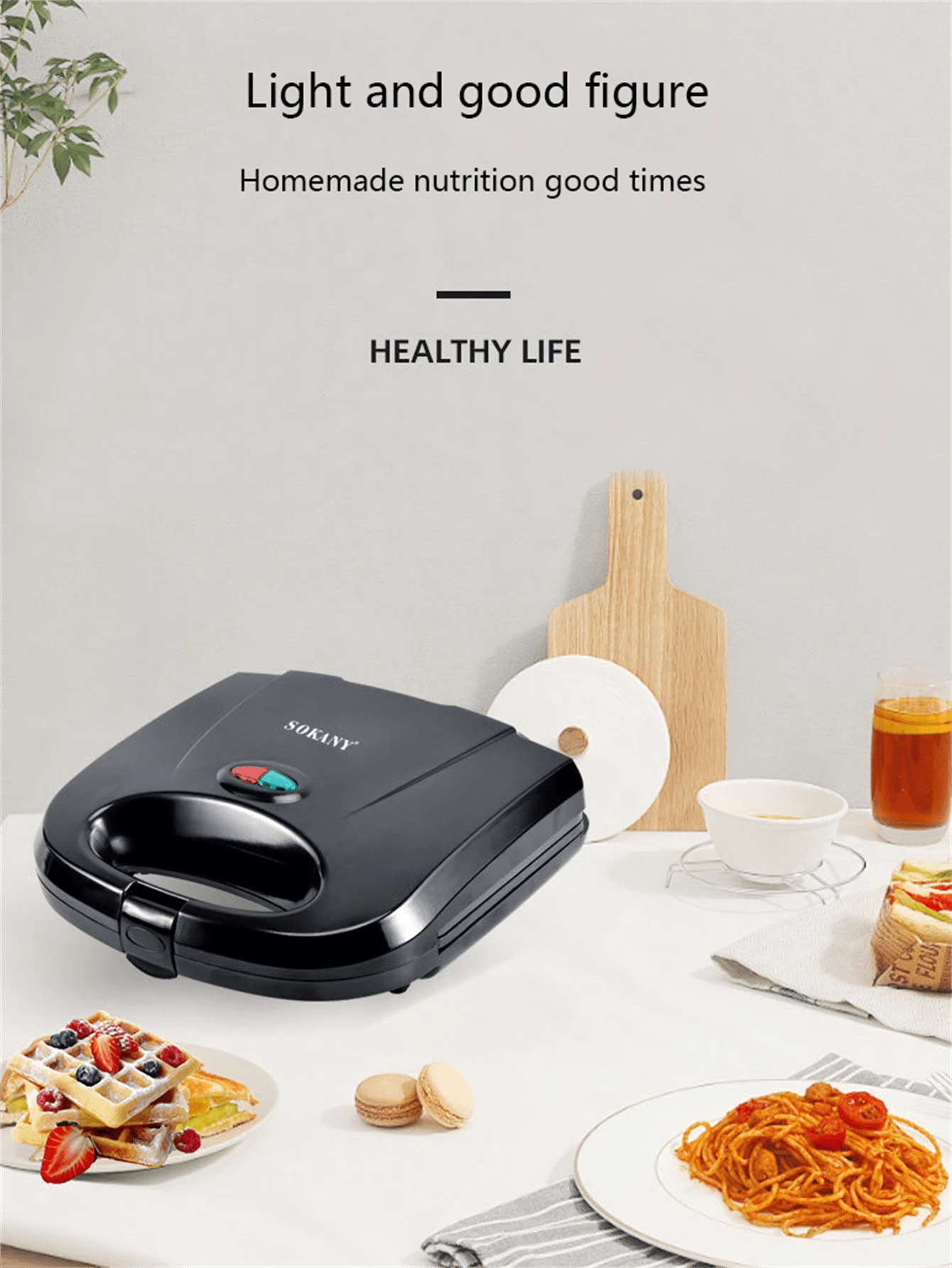 Christmas Gift,Sandwich Maker, 2 Slice Grilled Cheese Maker With Non ...