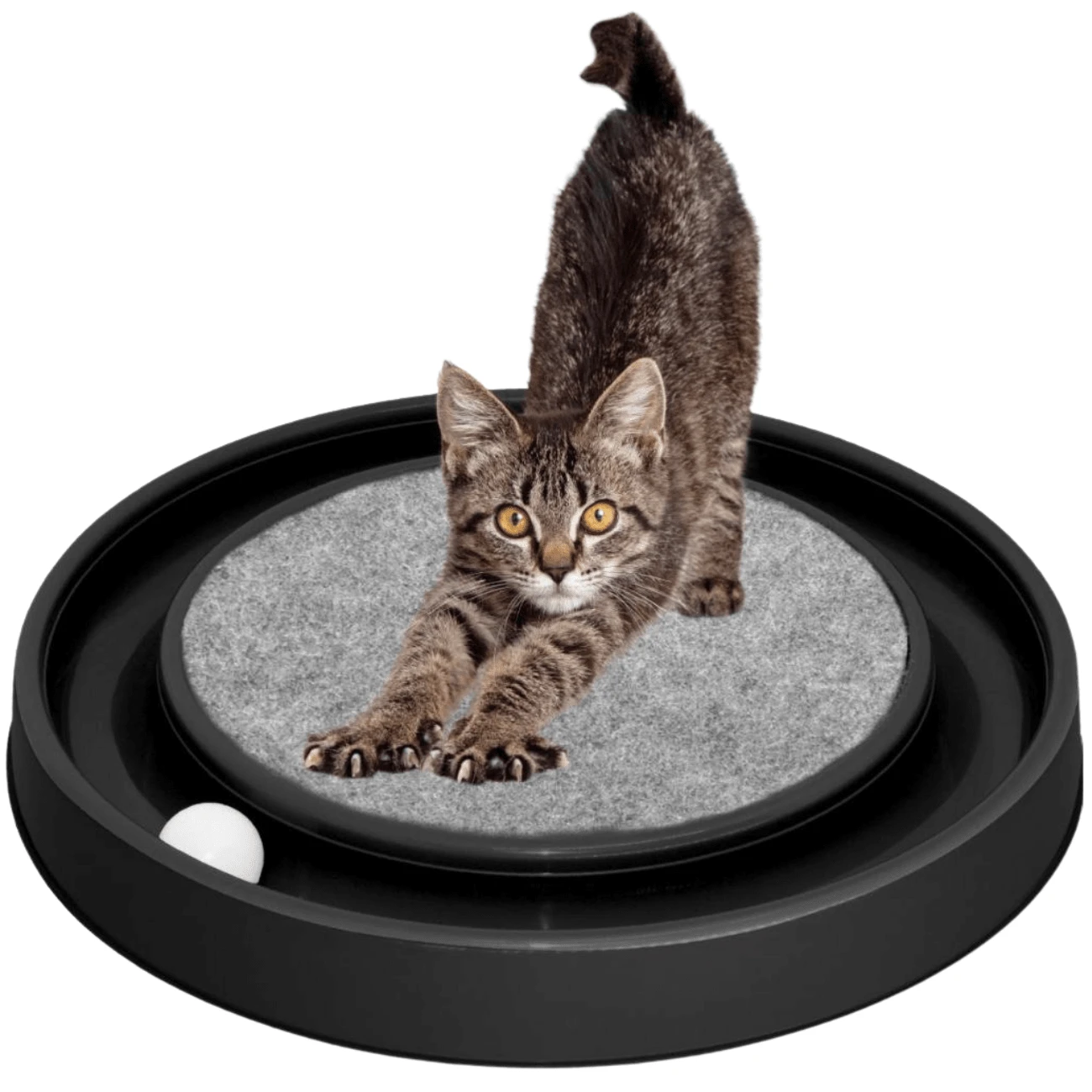 Round Scratching Post For Cats With Ball Interactive Anti-Stress Toy ...