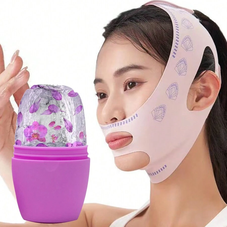Facial & Eye Ice Roller And Skincare Lifting Tool, Upgraded Ice Cube ...