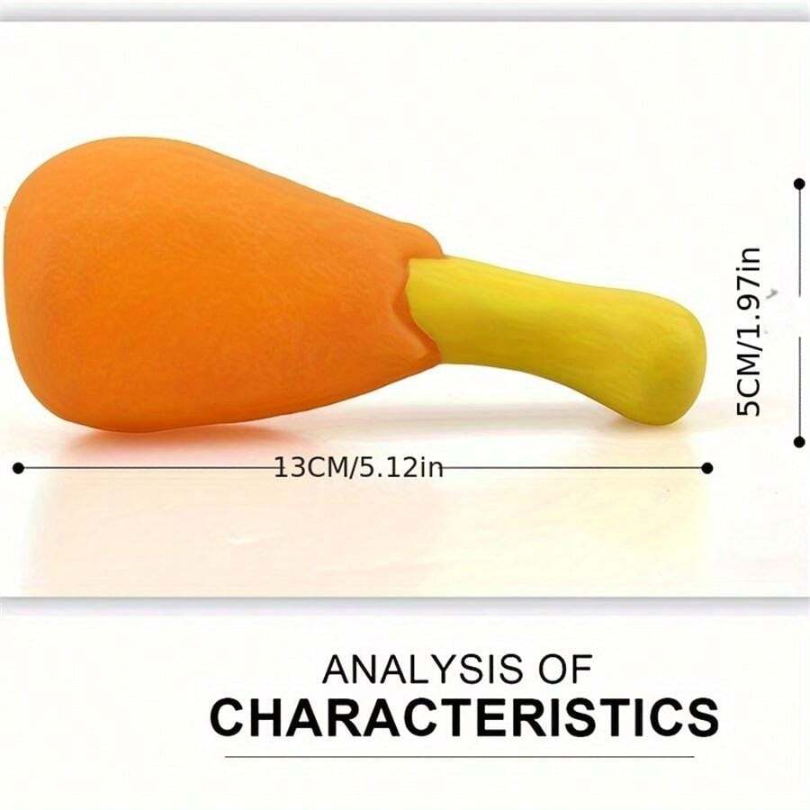 Squeaky Chicken Leg Dog Toy For Moderate Breeds, Plastic That Helps ...
