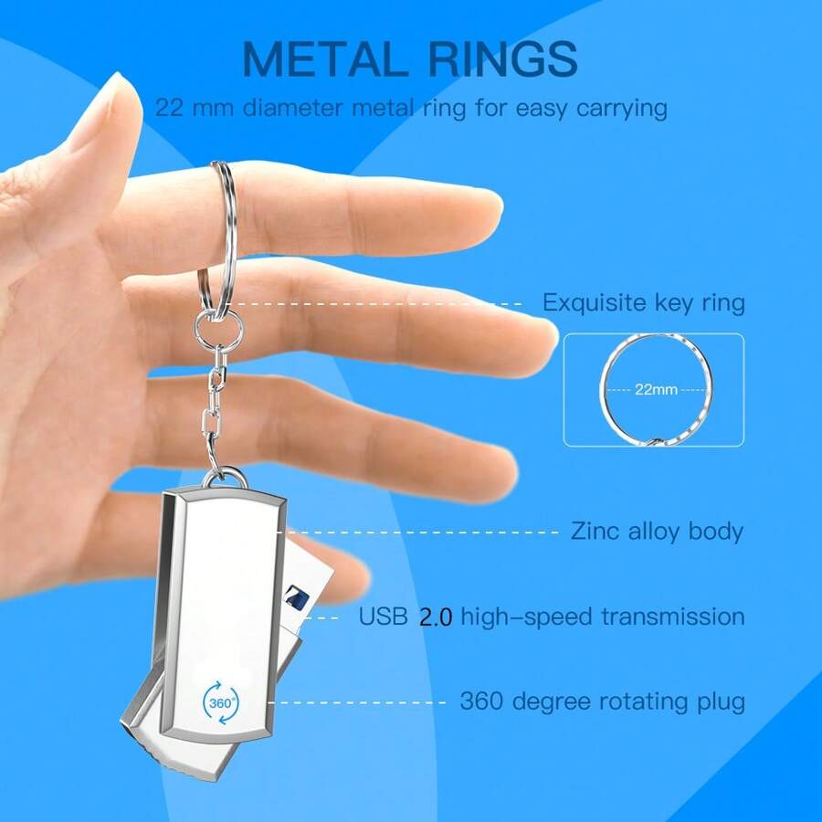 BIYETIMI Metal USB Memory Stick 16GB 32GB High Speed Transfer Memoria ...