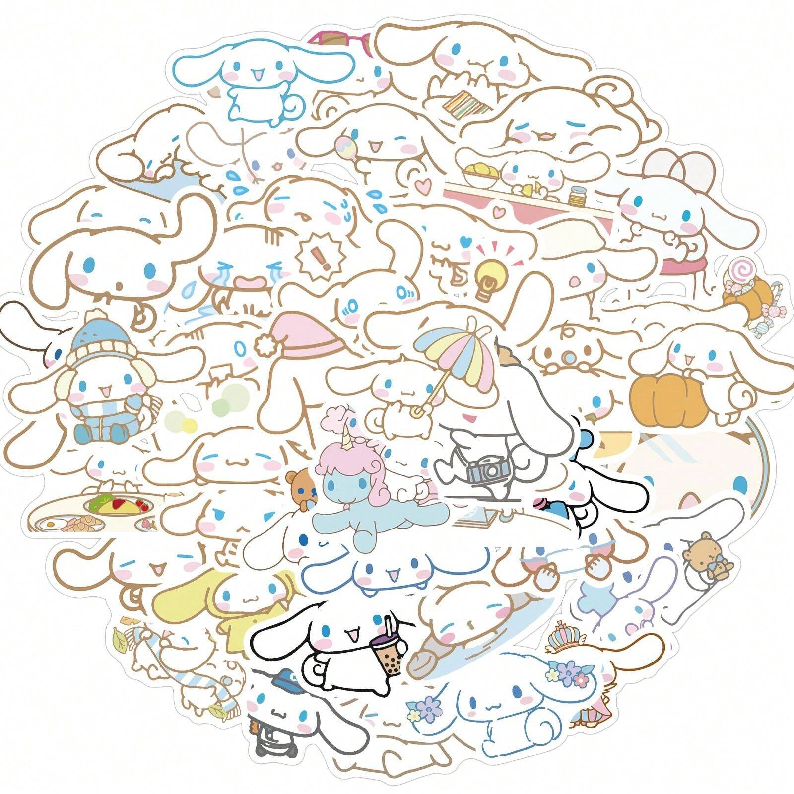 50PCS Sanrio Officially Licensed Stickers Hello Kitty Cinnamoroll My ...