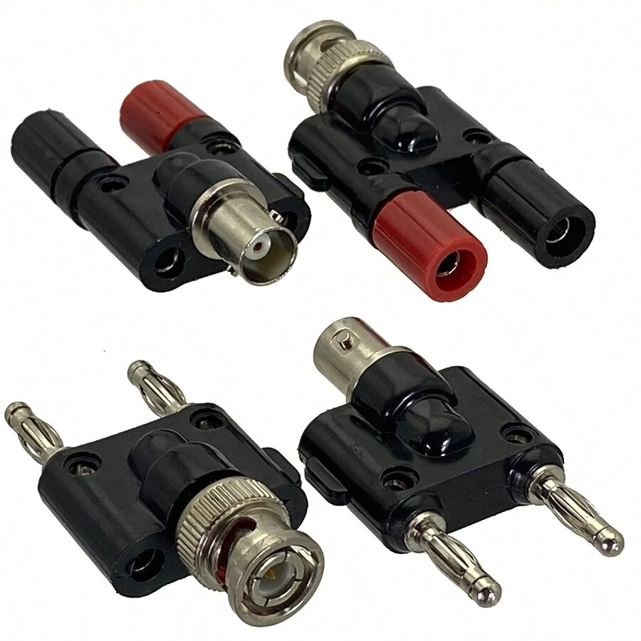 Bnc 4 Type Bnc Male Female To 2x 4mm Dual Banana Female Male Socket